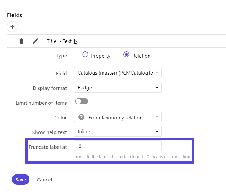Truncate labels in the Search component | Content Hub Changelog ...