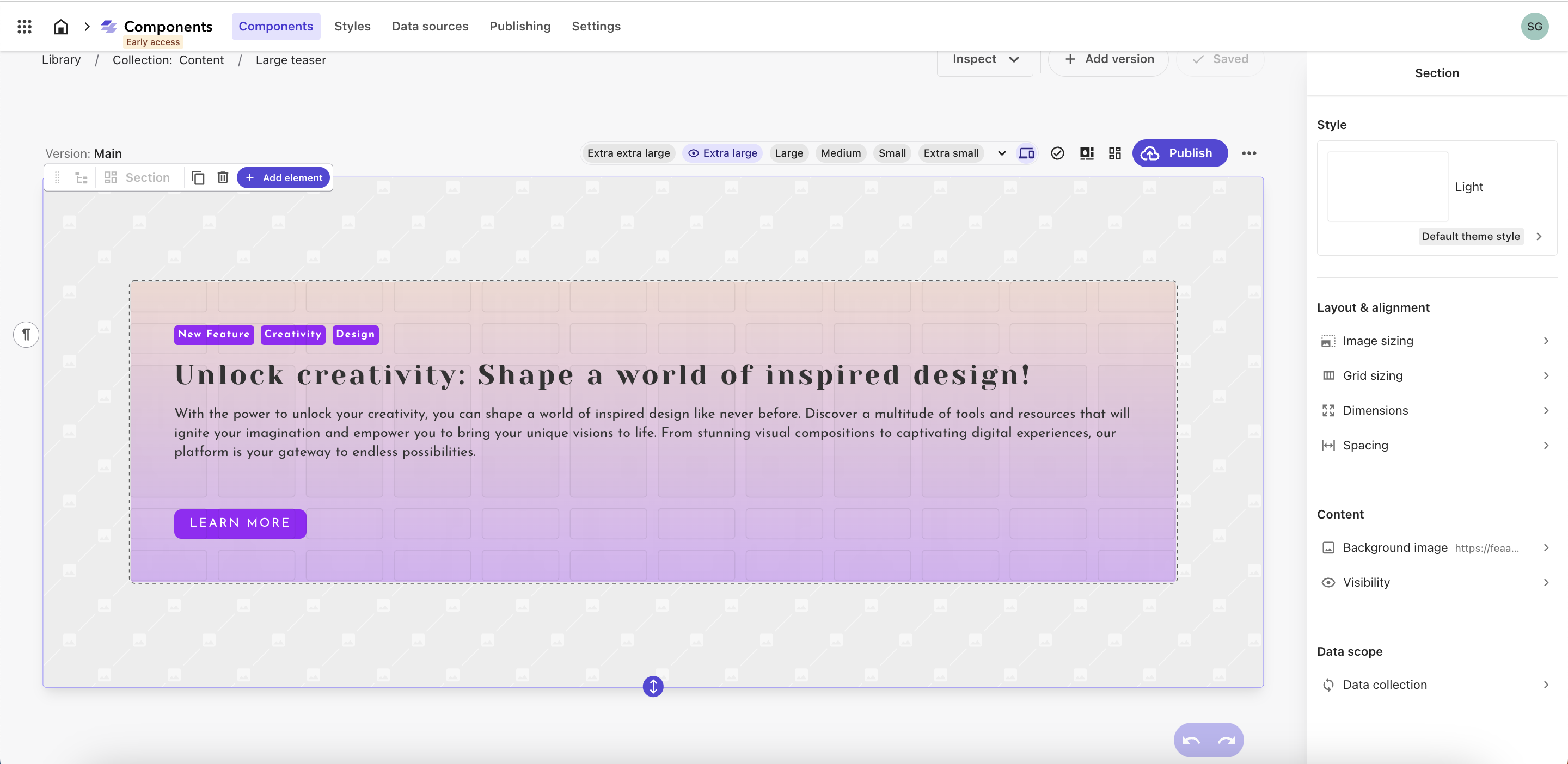 Improved interface, functionality and flows in Sitecore Components | SitecoreAI Changelog ...