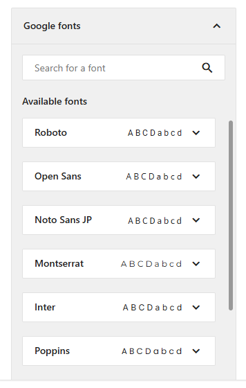 Google font integration improvement in the Editor, Landing pages and ...
