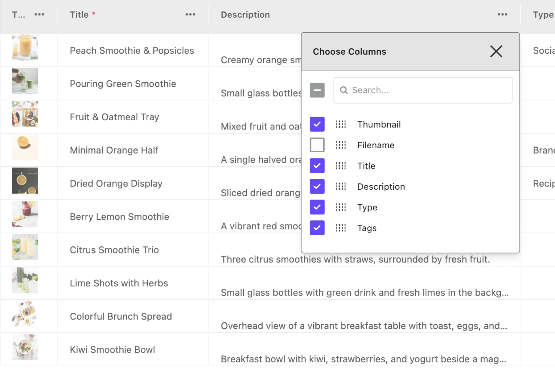 Persistent column settings in the mass edit table is now generally ...