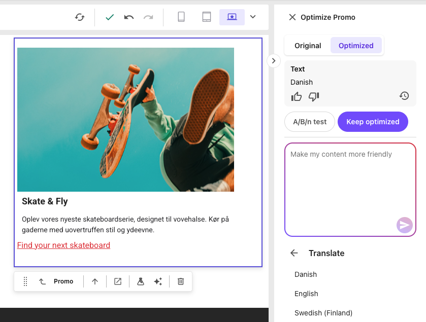 AI-assisted content translation and additional field types supported in the page builder ...