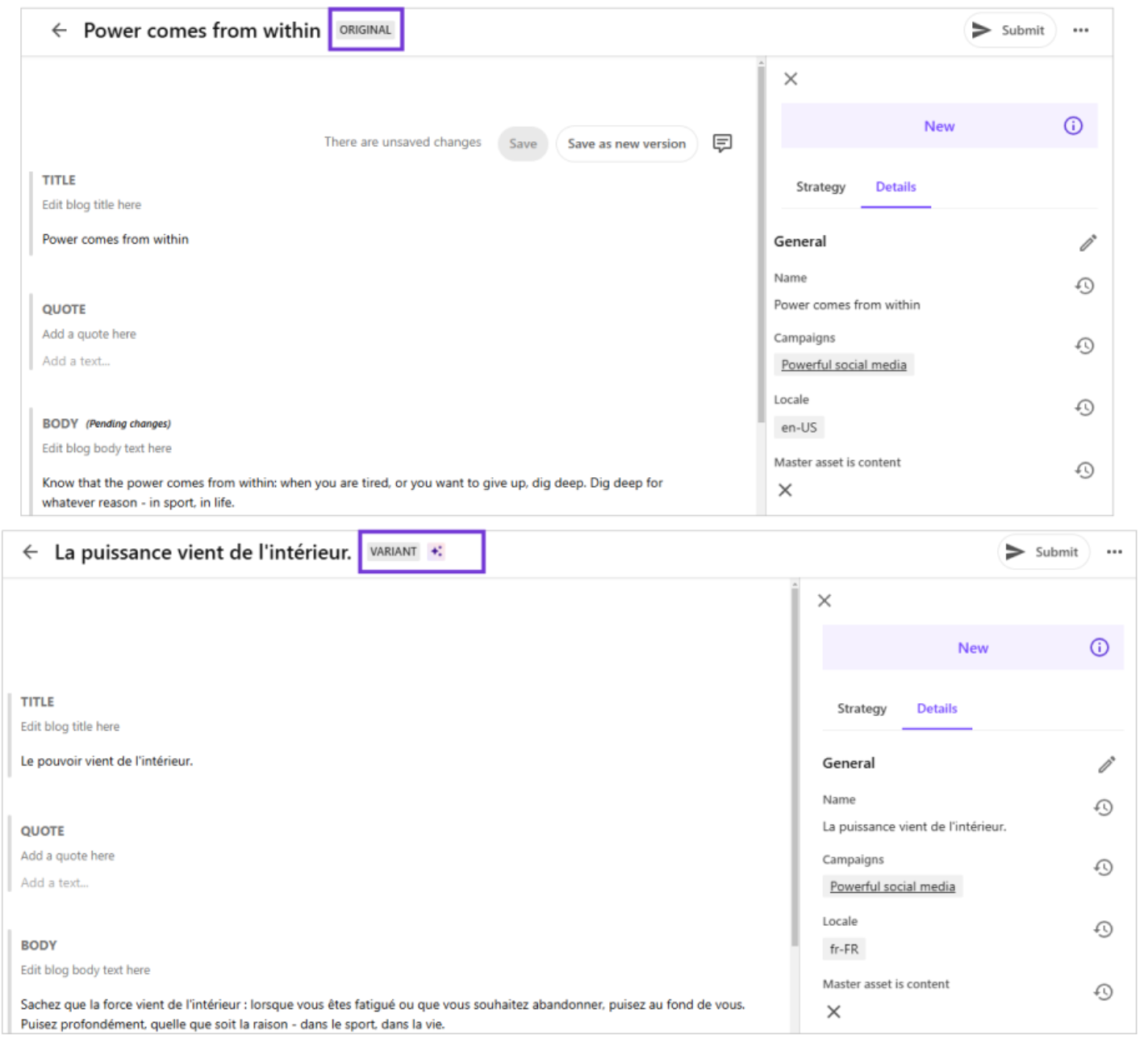 Early access - Introducing AI-assisted content translation | Content Hub Changelog | Sitecore ...
